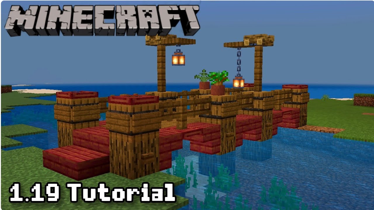 How To Build A Simple Bridge In Minecraft [1.19 Build Tutorial] - YouTube