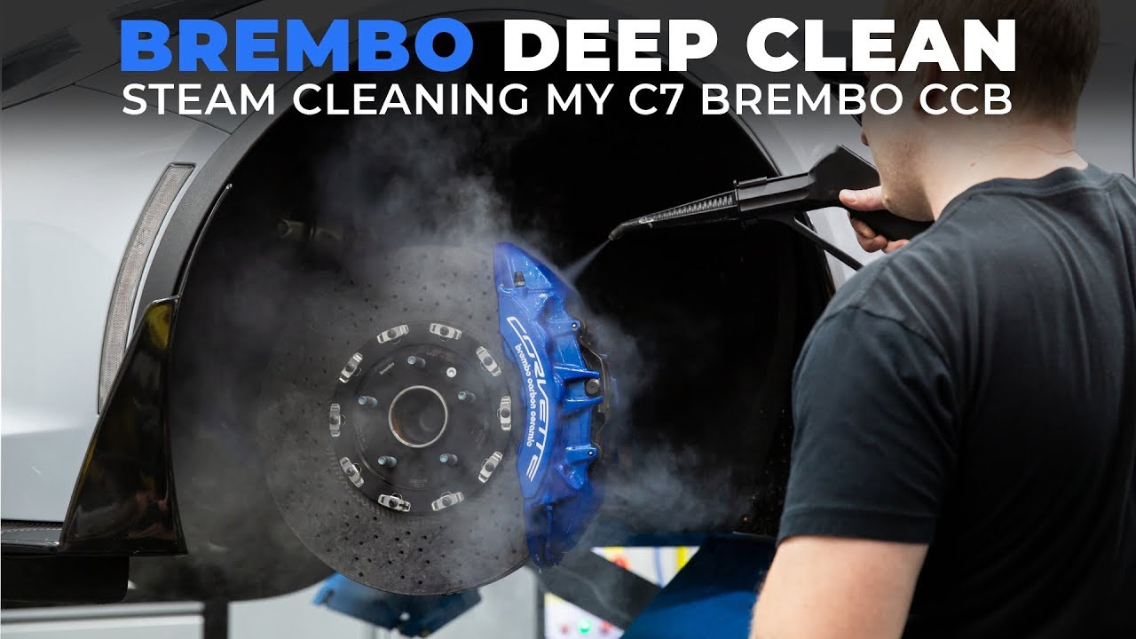C7 Corvette: Brembo CCB Caliper Steam Cleaning & Coating - YouTube