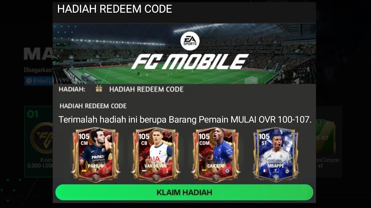 KODE REDEEM FC MOBILE TERBARU HARI INI | CARA REDEEM KODE DI FC MOBILE ...