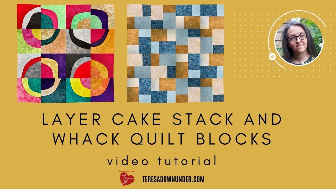 Layer cake stack and whack quick blocks - YouTube