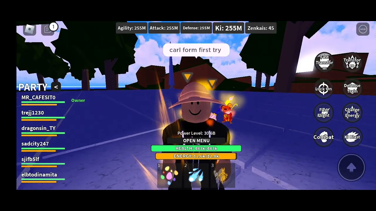Roblox Dragon ball rage Carl form: Farmer instinct - YouTube