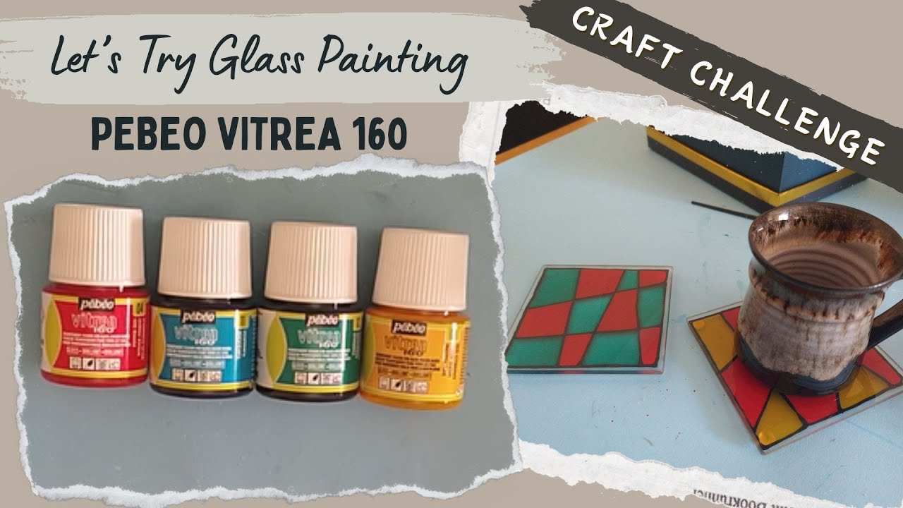Using Pebeo glass paints and outliner beginner glass painting ...