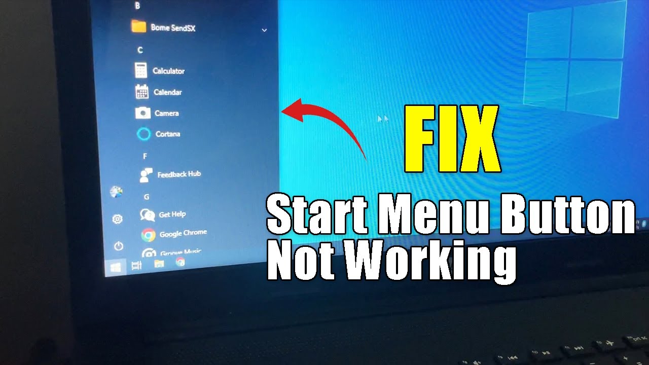 Fix Start Button Start Menu Not Working On PC Laptop - YouTube