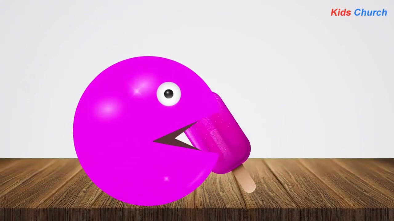 Colors For Children to Learn With Pacman & Ice Cream Learning Colours ...