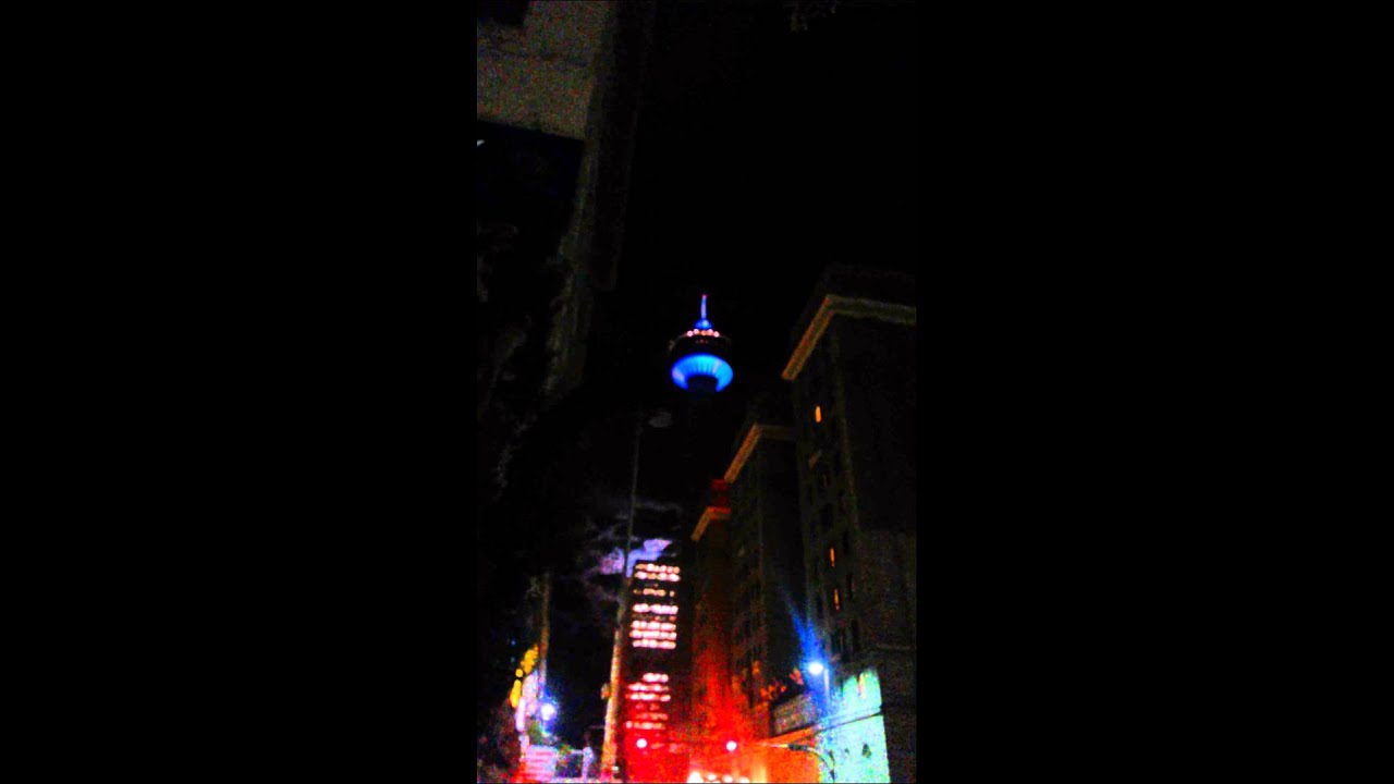 New Calgary Tower lights - YouTube