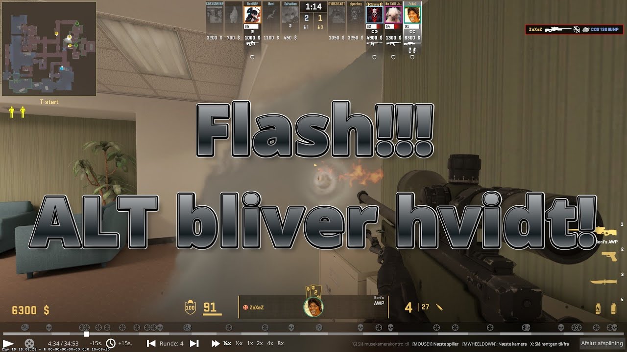 Flash!!! ALT bliver hvidt! - YouTube