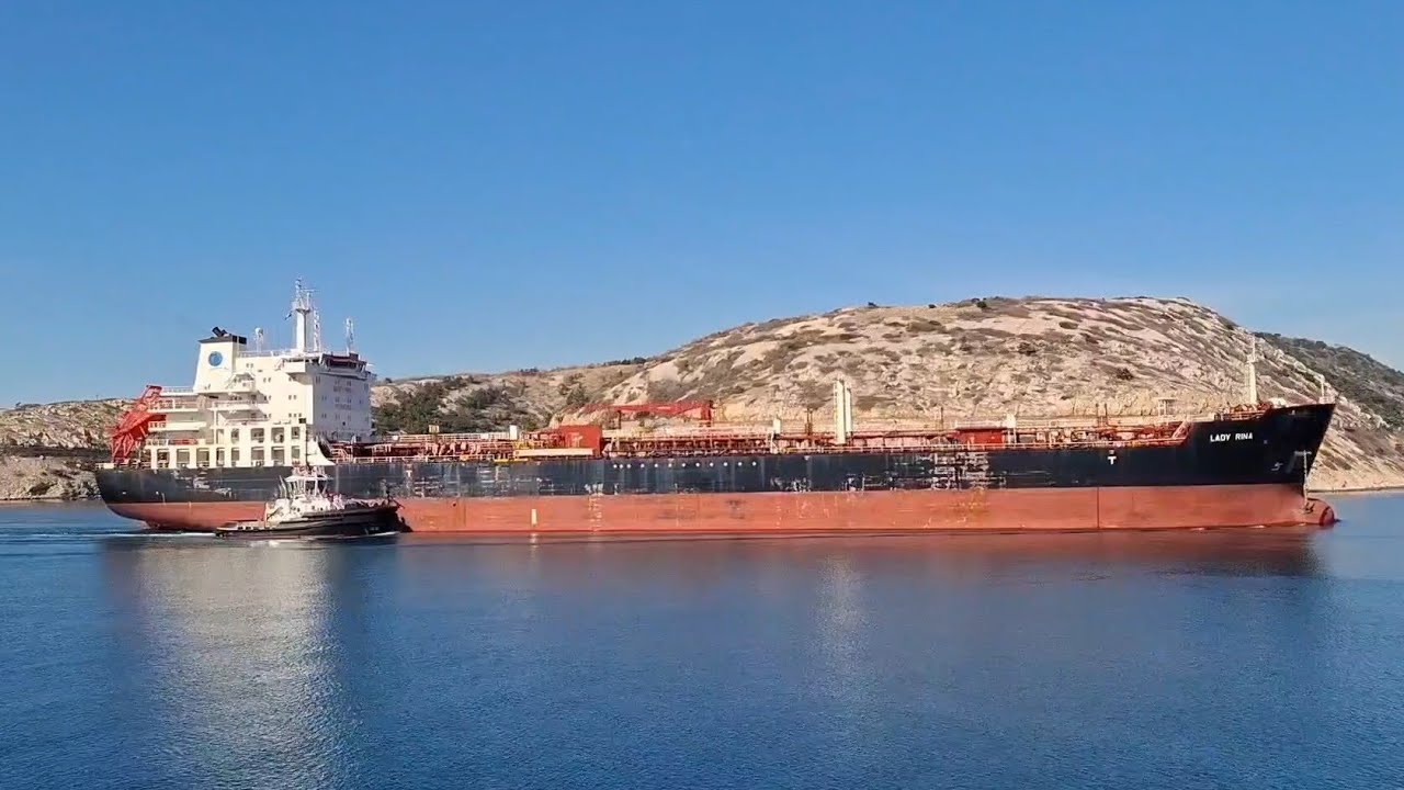 Time lapse 16x speed arrival of tanker LADY RINA in Bakar, Croatia 21.2 ...
