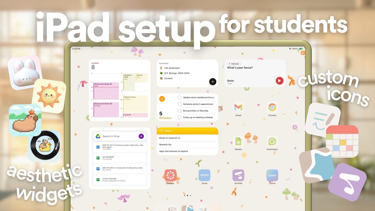 2025 PRODUCTIVE iPad setup 🎀 customizing your iPad, productivity apps ...