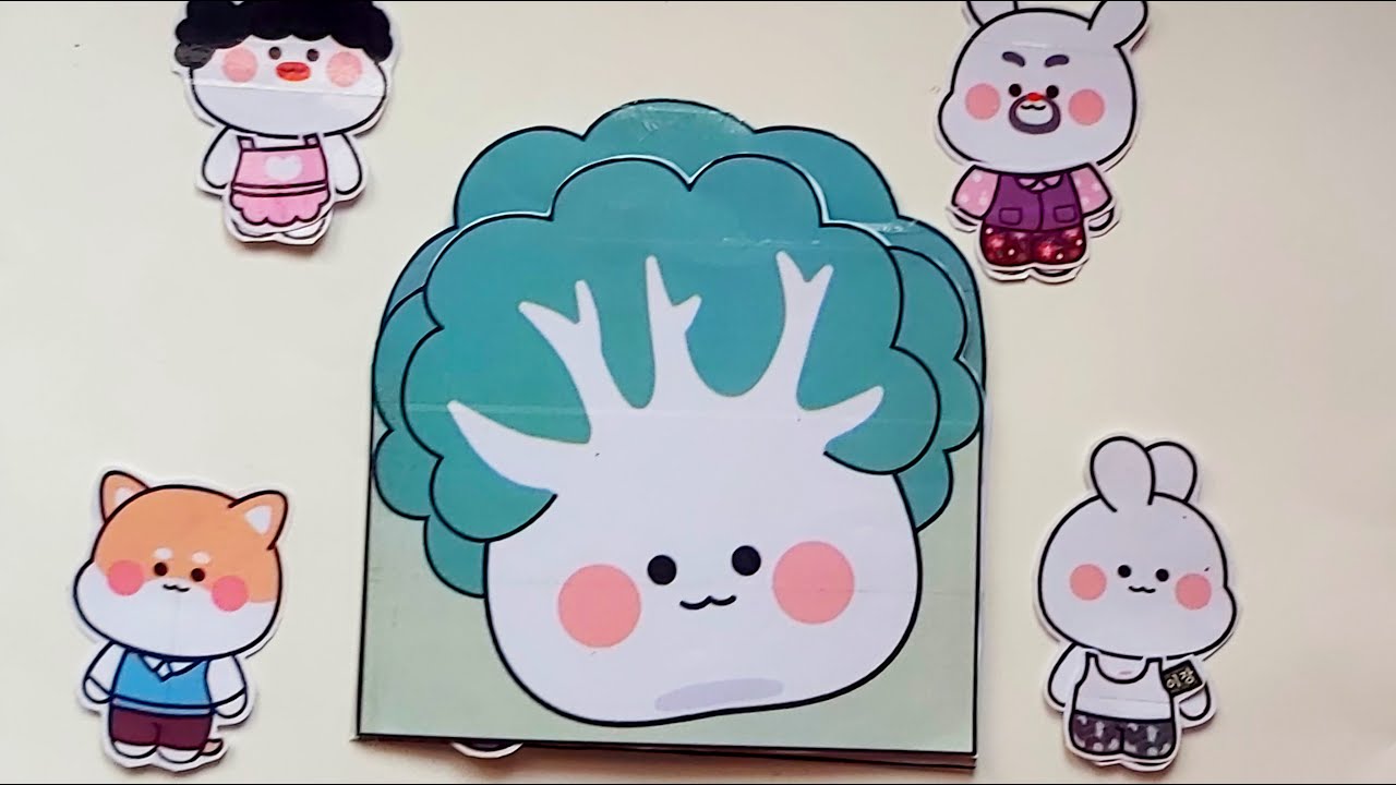 Kimchi cabbage squishy book |diy squishy book🤍 - YouTube