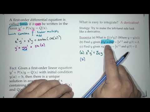 Differential equations; Fall 2021; Lecture 07; Method of integrating ...