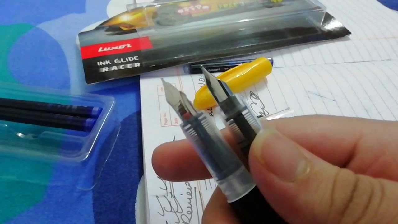 Luxor Ink GLAIDE racer fountain pen unboxing - YouTube