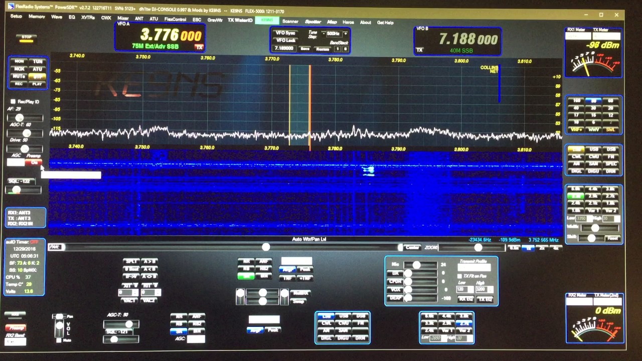 PowerSDR ke9ns Rev 122716T11: 10min ID Timer - YouTube