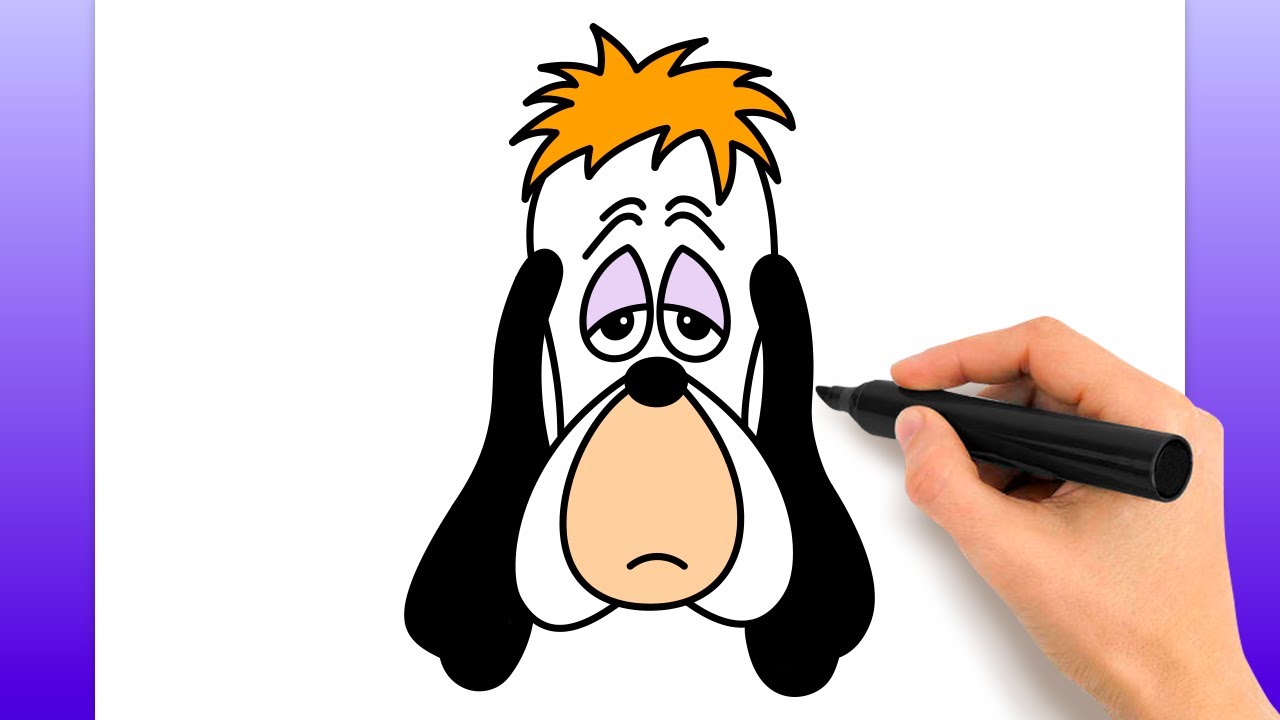 Cómo Dibujar Droopy | Fácil Tutorial De Dibujo Paso A Paso - YouTube