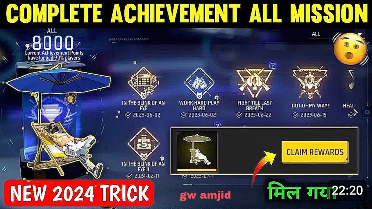 HOW TO COMPLETE ACHIVEMENT MISSION HIDDEN MISSION|| ACHIEVEMENTS EMOTE ...