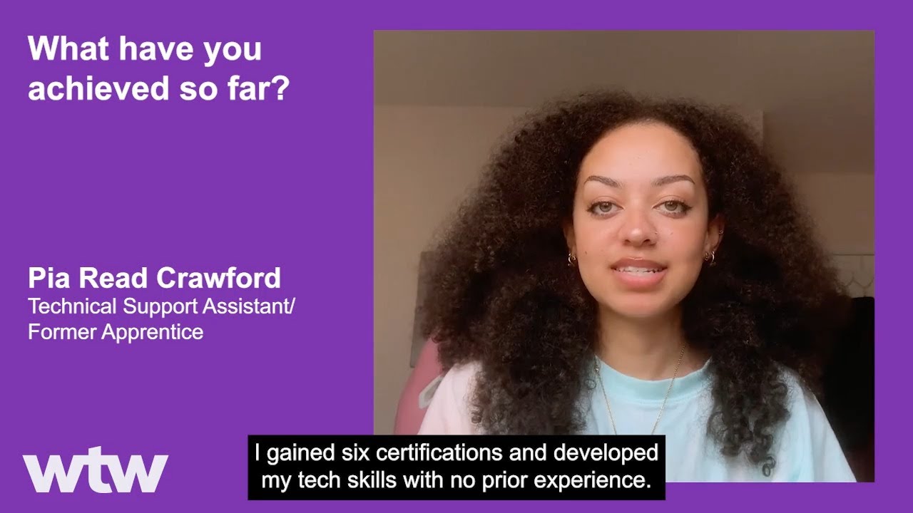 Apprenticeships at WTW: Pia Read Crawford - YouTube