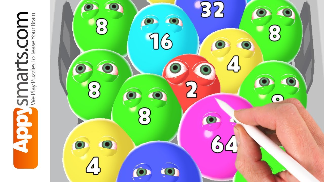 Squeeze The Blobs - Into The Crowd 2048 - Puzzle Game Walkthrough - YouTube