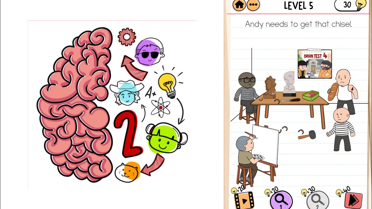 brain test 2 level 5 prison escape - YouTube