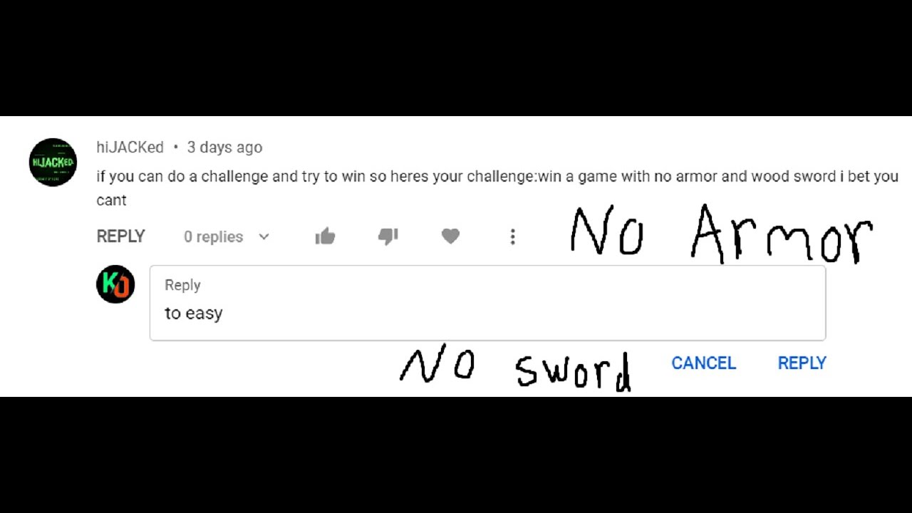 No Armor or Sword challenge - YouTube