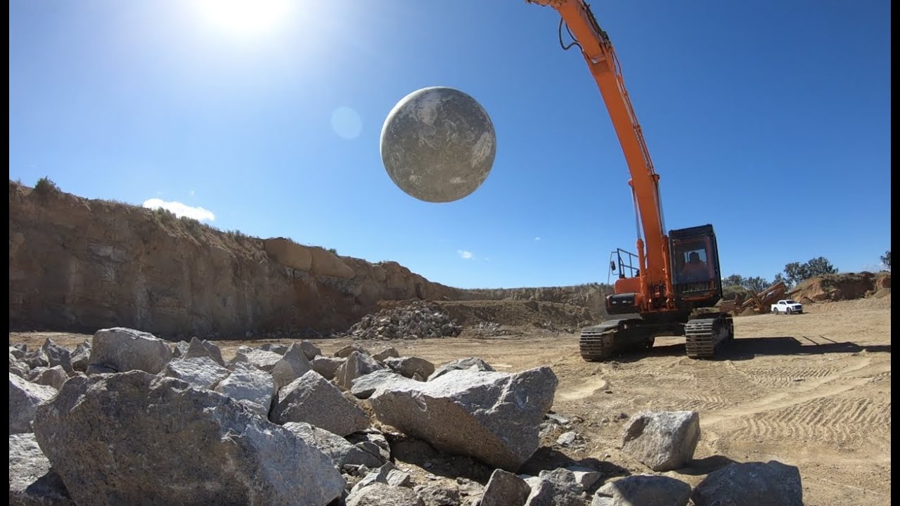Dropping 5 Ton Steel Ball onto Rock - YouTube
