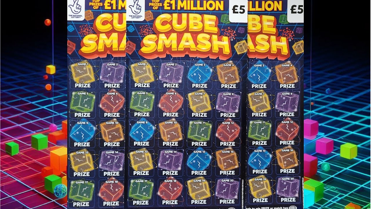 3x NEW £1 MILLION CUBE SMASH 1 Scratch Card #scratchoffs #scratcher # ...