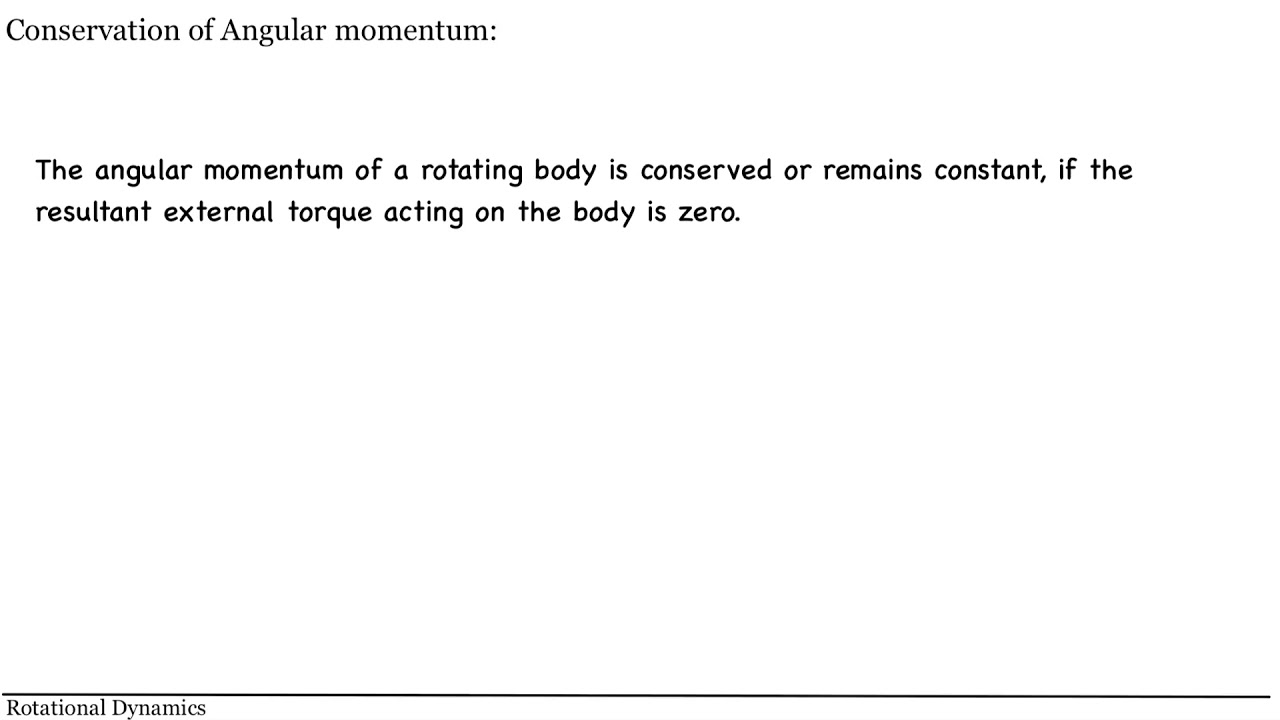 Conservation of angular momentum and mi of disc - YouTube
