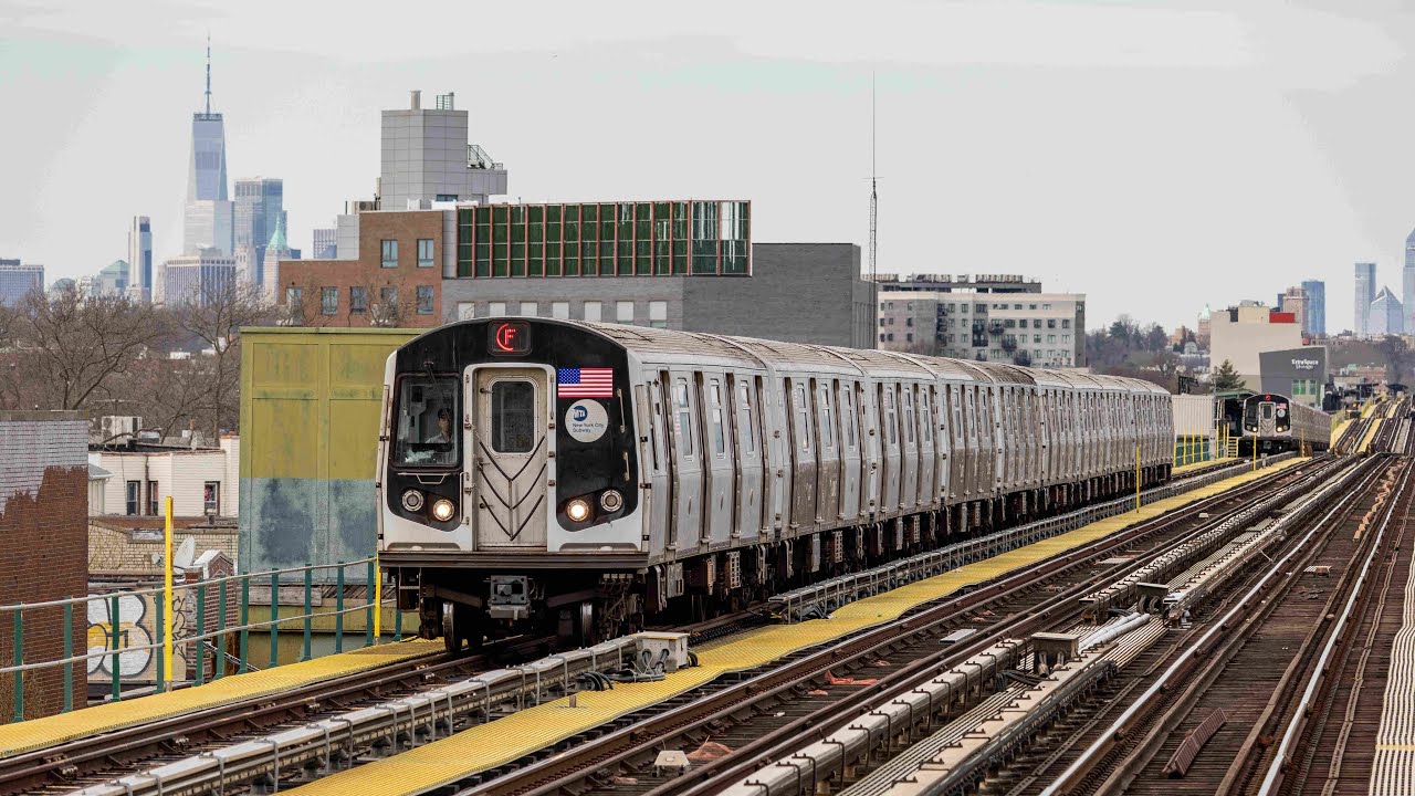 BMT Culver Line F trains at Avenue P 4/4/25 - YouTube
