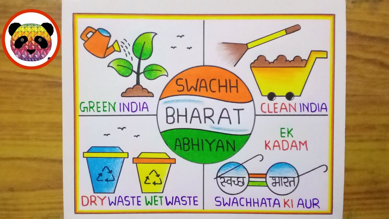 Swachh Bharat Abhiyan Poster Drawing / Clean India Green India Poster ...