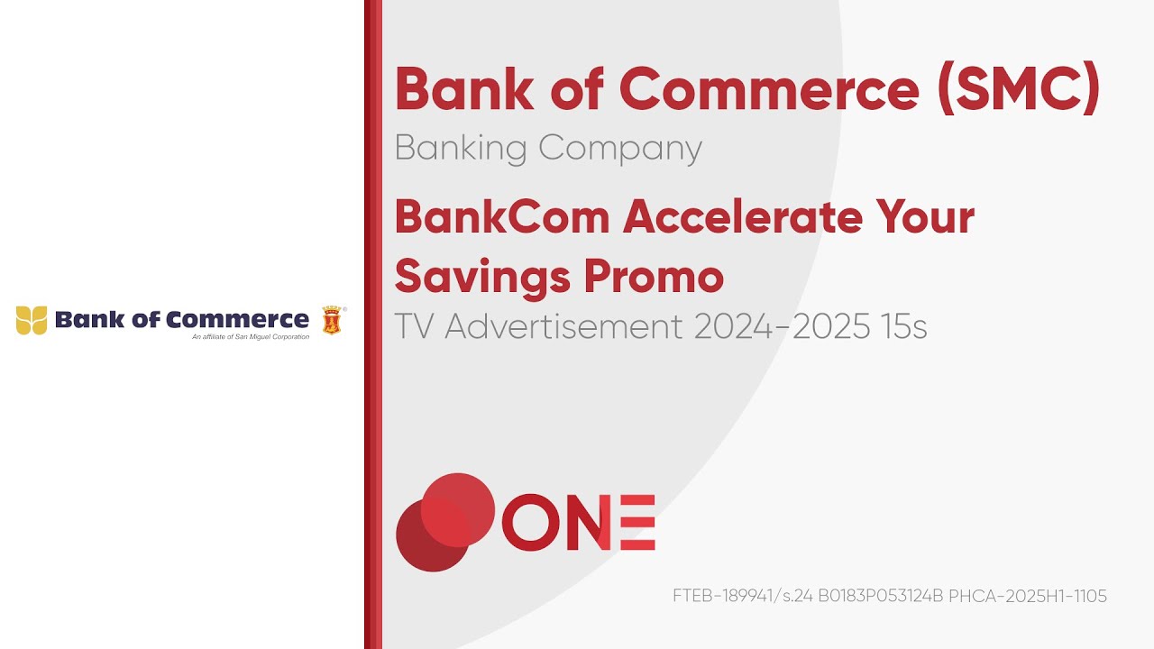 Bank of Commerce (SMC) Accelerate Your Savings Promo TV Ad 2024-2025 ...
