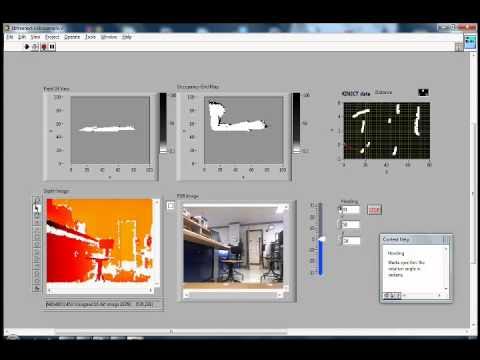 2D Occupancy Grid Map with Kinect and LabVIEW part I - YouTube