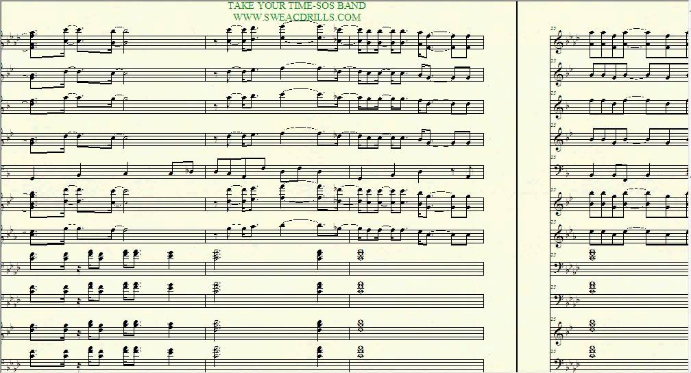 "Take Your Time" SOS Band-Arranged By: Brandon G. Mitchell For Band ...