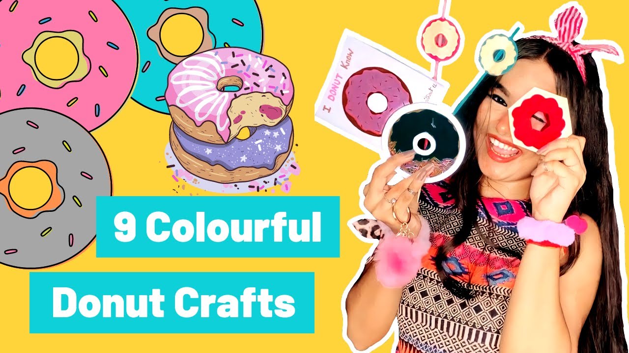 9 Donut Crafts | DIY Donut Box | DIY Cake Toppers - YouTube