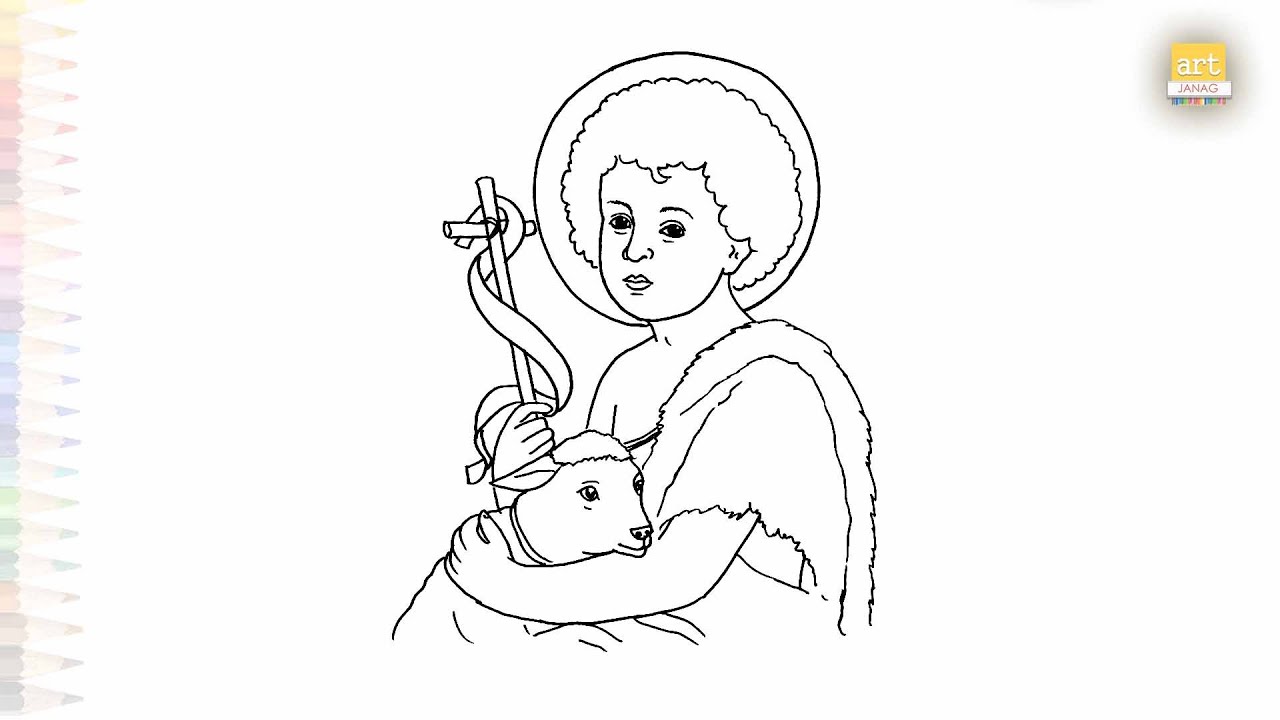 Saint John the Baptist Child drawing easy | Art tutorial | How to draw ...