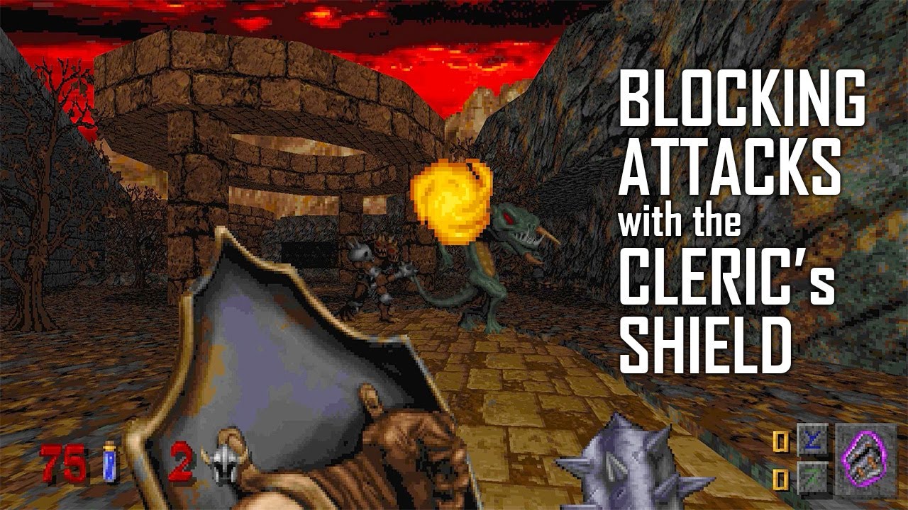 Hexen Remastered Cleric and his Shield Blocking Attacks- Short Gameplay ...