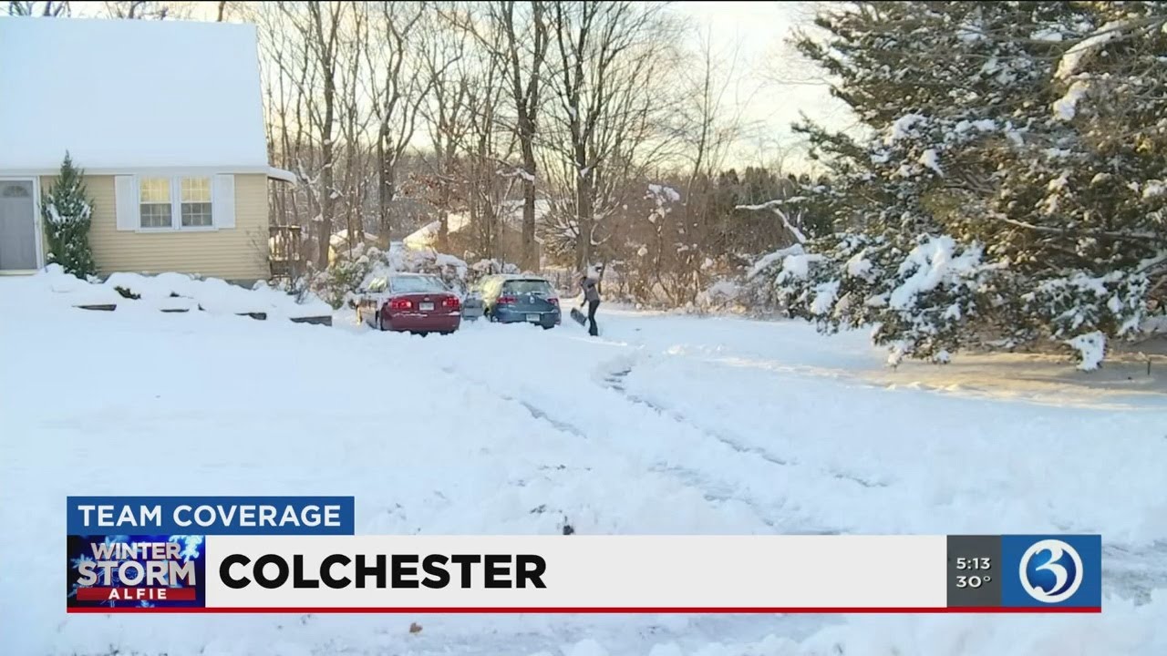 Video: Colchester hit hard by Winter Storm Alfie - YouTube