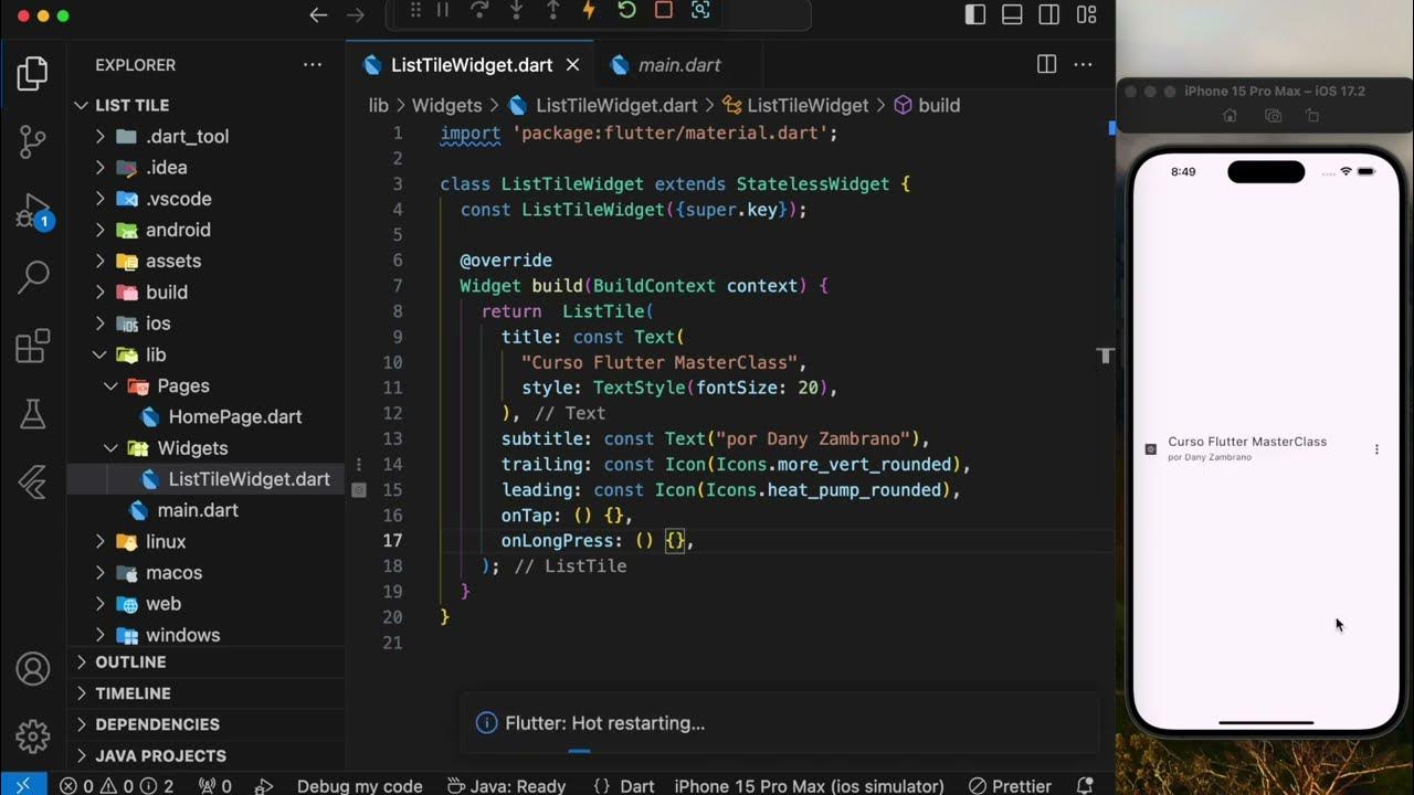 5. Flutter | List View - List Tile #flutter #flutterdeveloper - YouTube