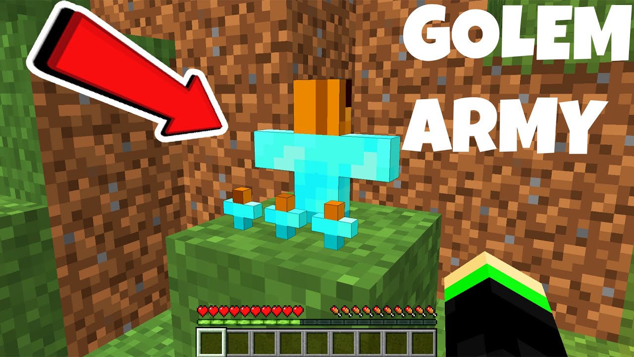 HOW TO SPAWN MINI DIAMOND GOLEM ARMY IN MINECRAFT?Minecraft golems ...