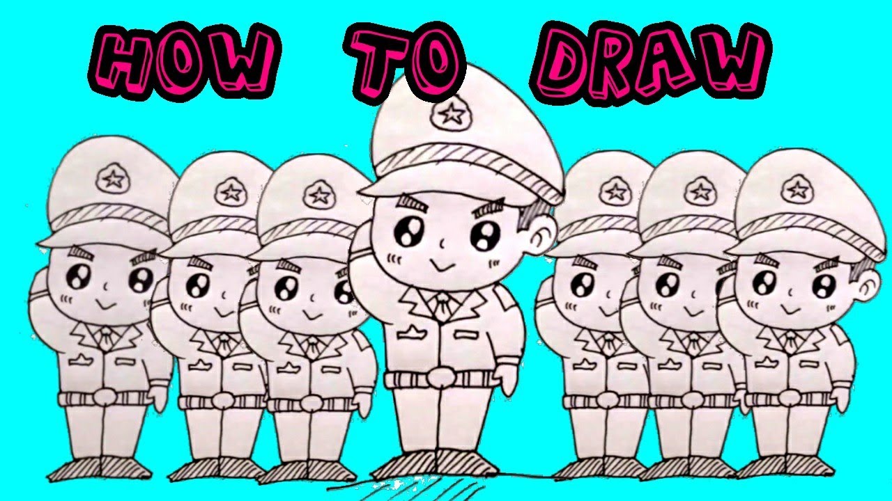 Character stick figure: How do you draw a police officer? - YouTube