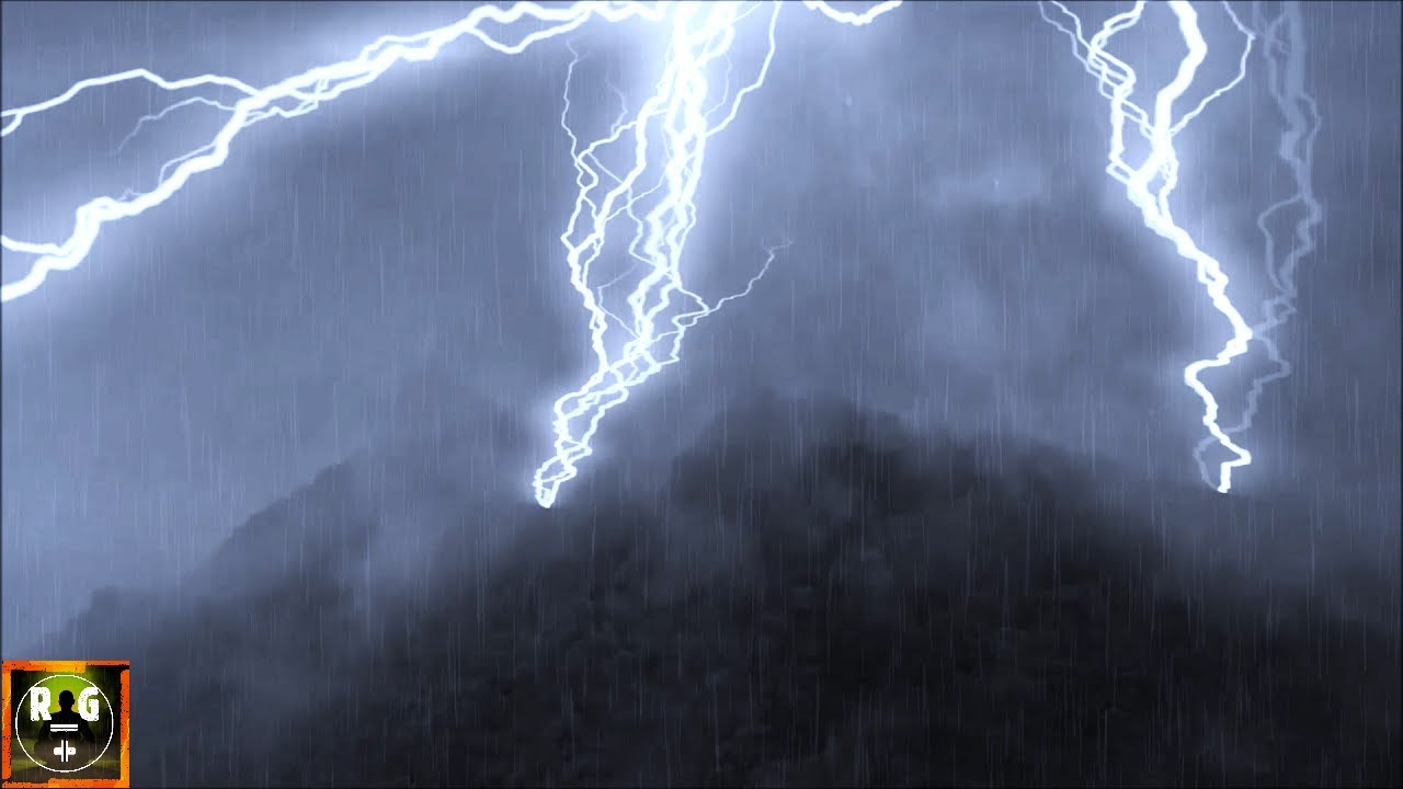 Extreme Thunderstorm in a Jungle, with Rain Sounds, Strong Thunder and ...