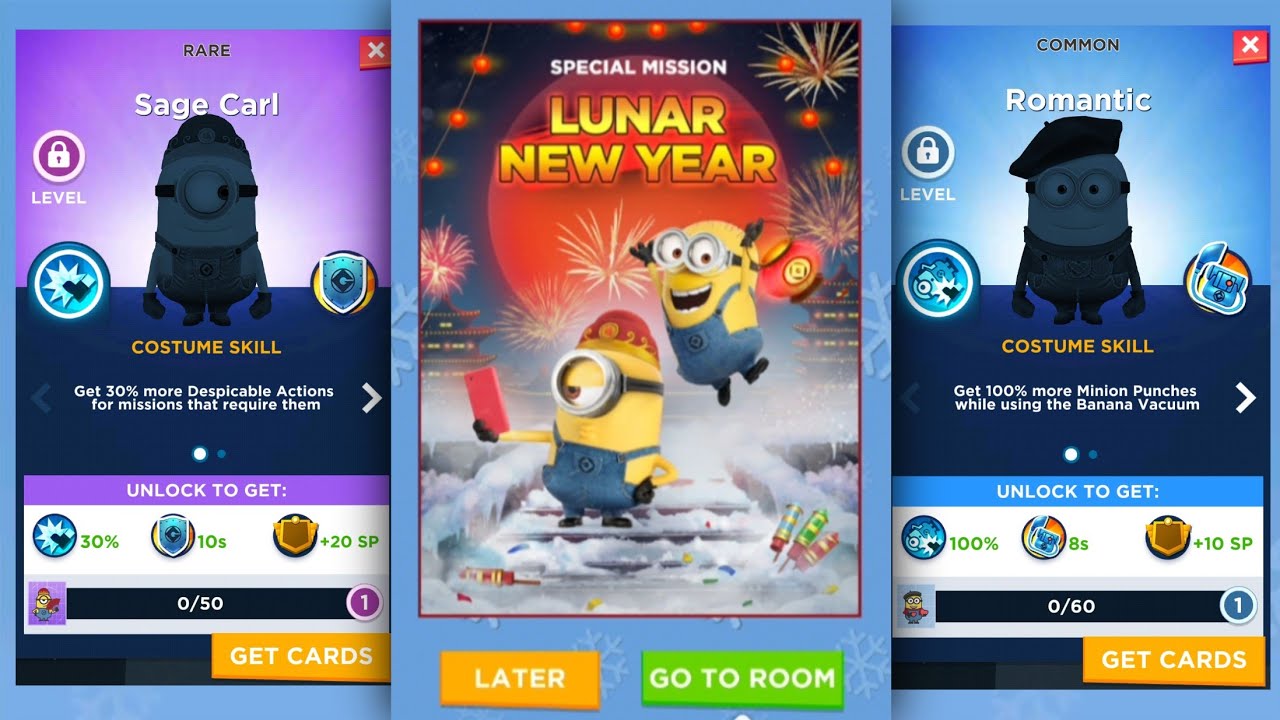 Minion Rush LUNAR NEW YEAR New Special Mission Updated | Sage Carl and ...