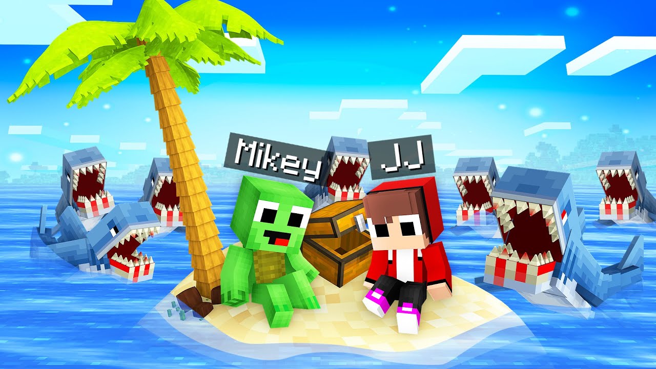 Baby JJ and Baby Mikey Survived Alone On The Island - Maizen Minecraft Animation - YouTube