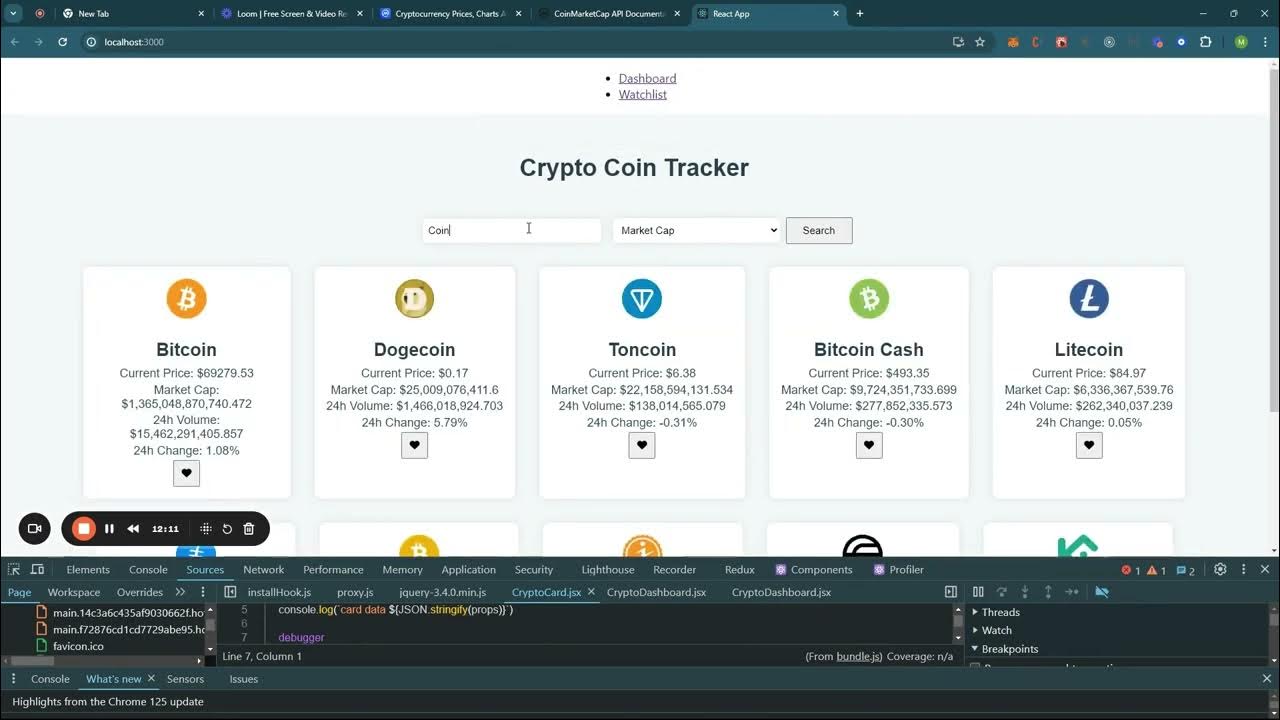 Crypto Coin Tracker - Step 6 - React Bug Clean up - YouTube