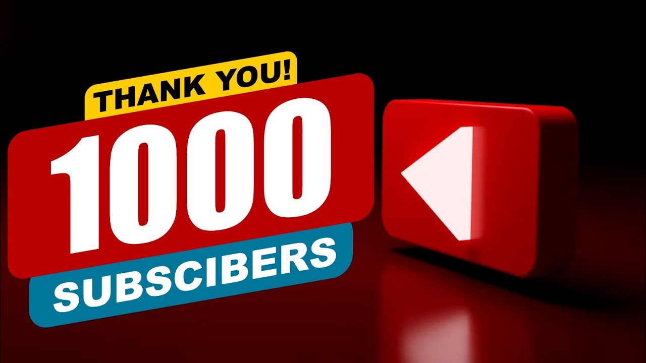 🥰 Thank You All 1000 Subscribers 🎉 !! - YouTube