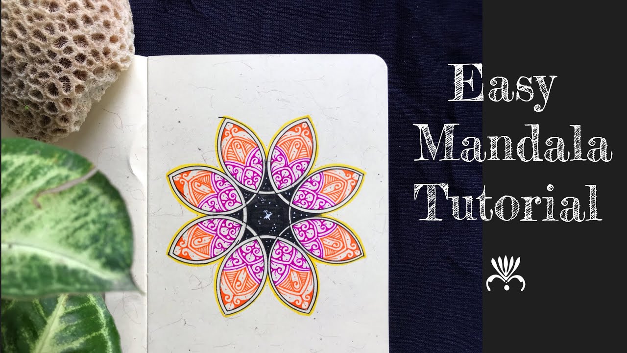 Step by Step Mandala Drawing Tutorial For Beginners || Easy Mandala Tutorial || - YouTube