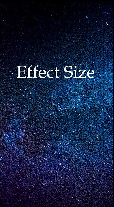 Effect Size - YouTube