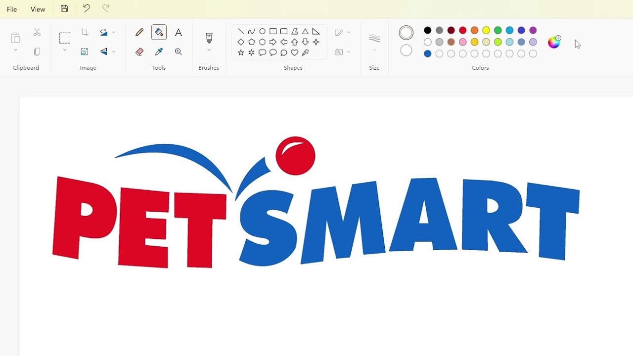 How to draw the PetSmart logo using MS Paint | How to draw on your ...