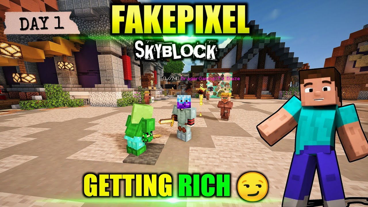 100 Million in Fakepixel...??? 🤔🤔| infinite money in fakepixel skyblock ...