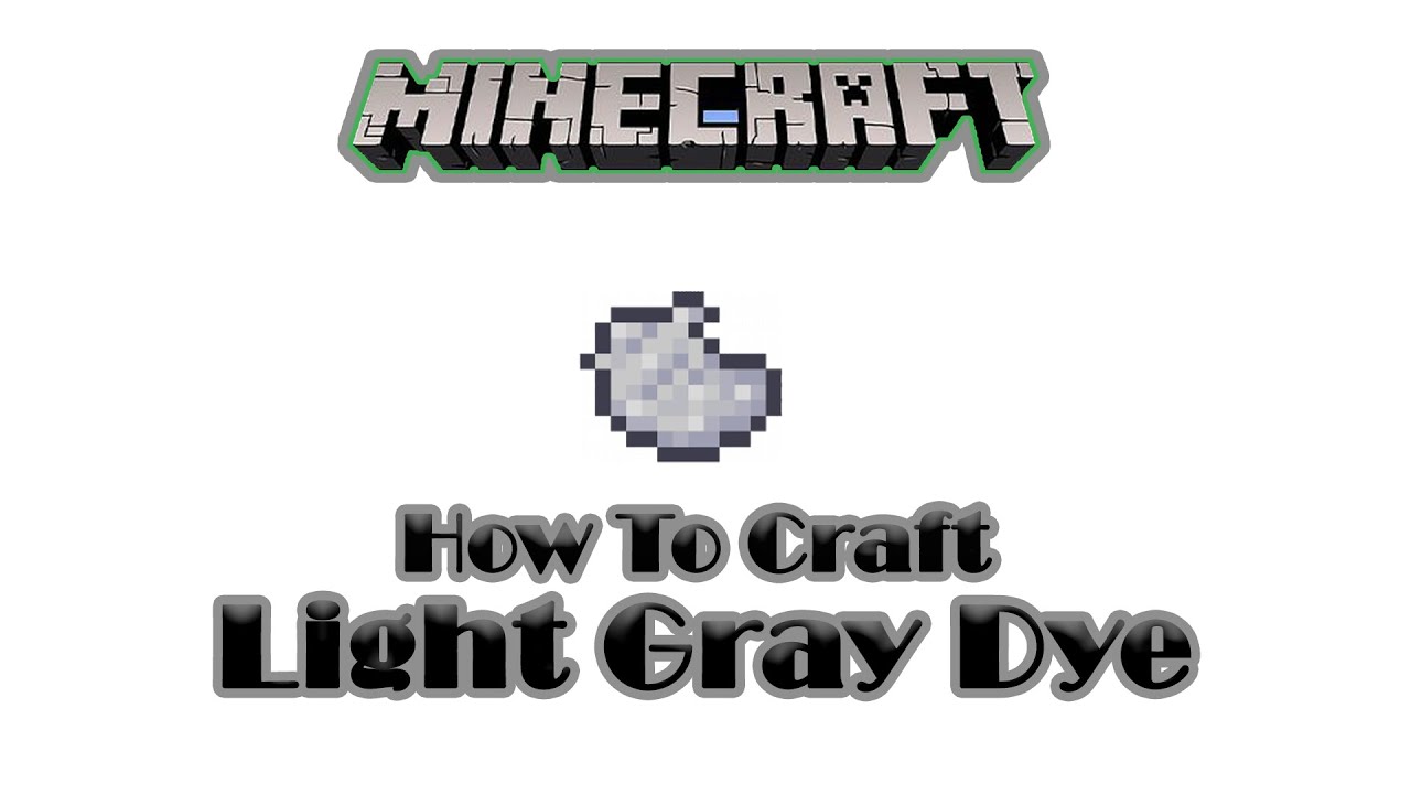 How To Craft Light Gray Dye In Minecraft [ কিভাবে মাইনক্রাফ্টে লাইট ...