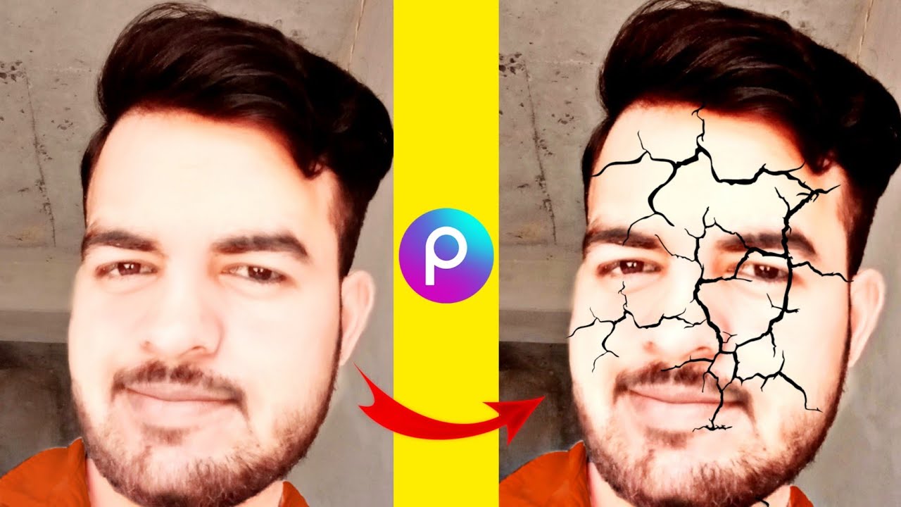 Crack Face Photo Editing in Picsart || PicsArt Photo Editing 2022 ...