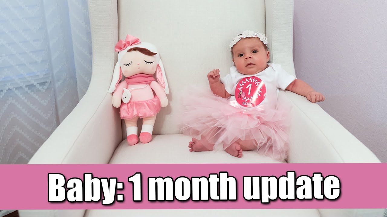 Newborn baby: 1 month update - YouTube