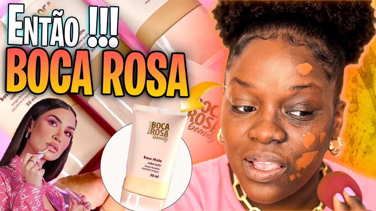 TESTEI a NOVA BASE BOCA ROSA BEAUTY | EM PELE NEGRA | MAS UMA VEZ 😯 ...